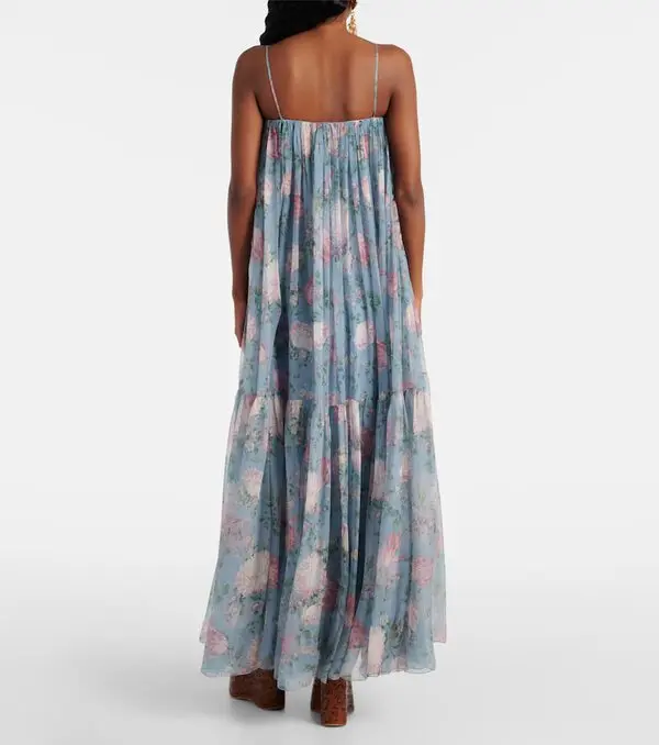 Chloé Floral Silk Muslin Maxi Dress