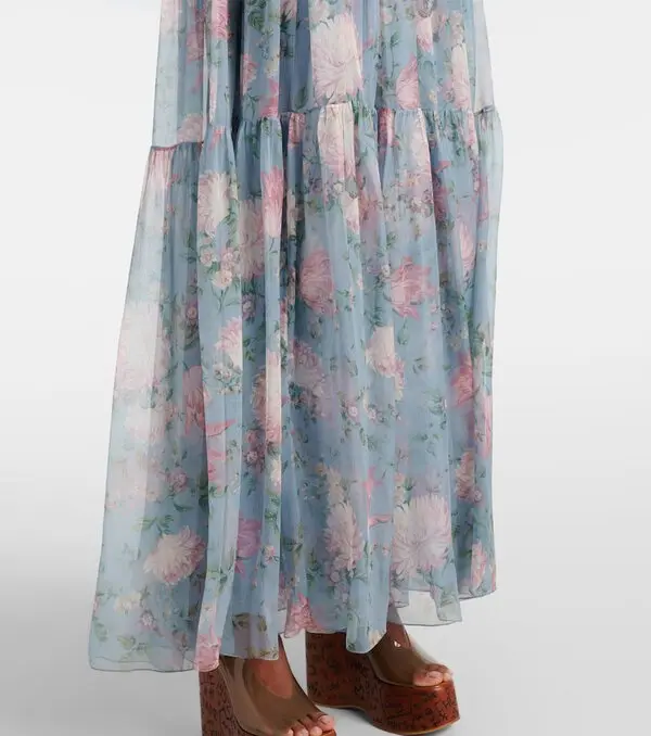 Chloé Floral Silk Muslin Maxi Dress