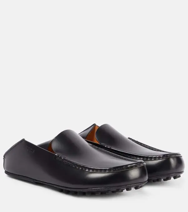 TOD'S Leather Driving Shoes - Black