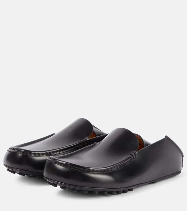 TOD'S Leather Driving Shoes - Black