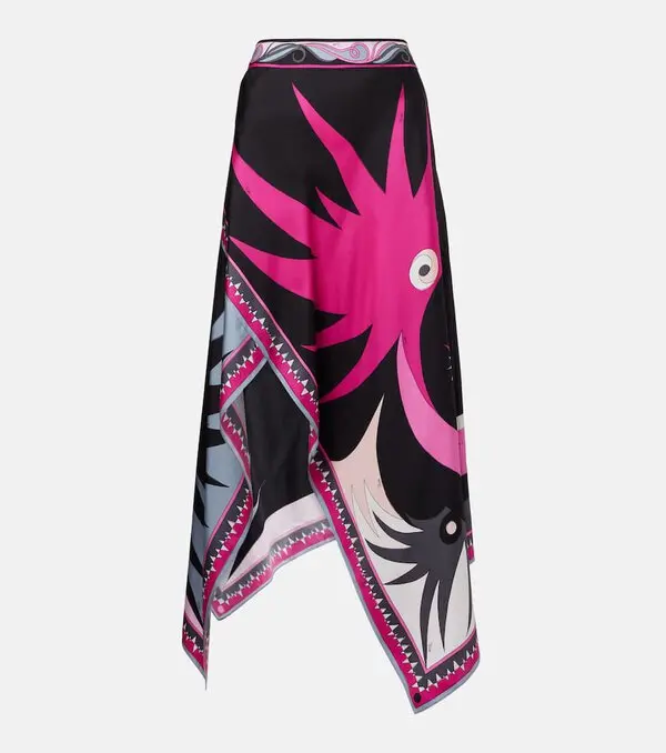 Emilio Pucci Stella Asymmetric Midi Skirt