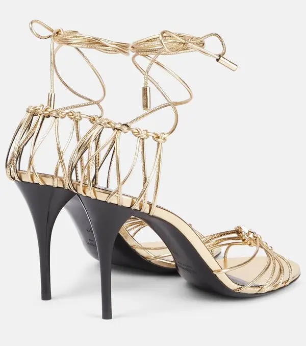 Saint Laurent Babylone 90 Leather Sandals