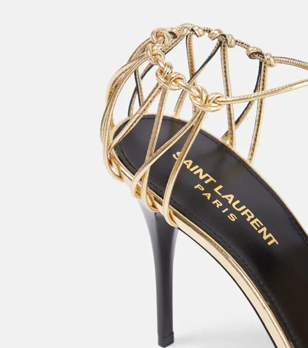 Saint Laurent Babylone 90 Leather Sandals