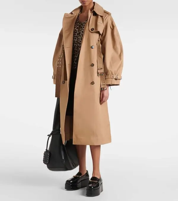 GANNI Cotton Trench Coat