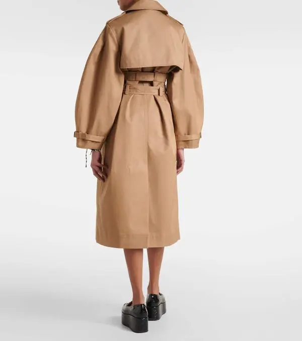 GANNI Cotton Trench Coat