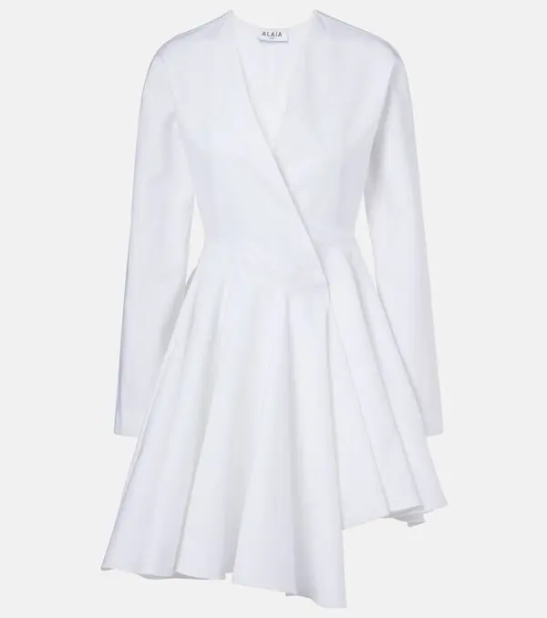 Alaïa Asymmetric Cotton Minidress