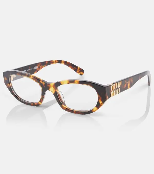 Miu Miu Logo Oval Glasses