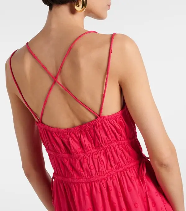 Ulla Johnson Freya Polka-dot Cotton Dobby Midi Dress
