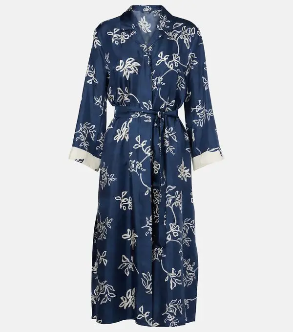 Max Mara Timeo Printed Twill Wrap Dress