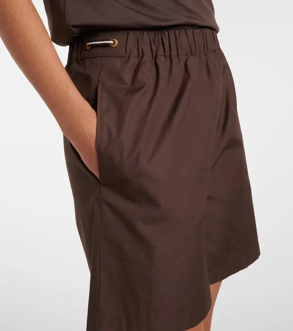 Max Mara Haway Cotton Poplin Shorts