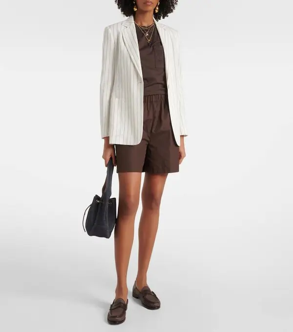 Max Mara Haway Cotton Poplin Shorts
