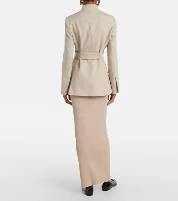 Max Mara Nereo Wool, Mohair, And Silk Blazer - Beige