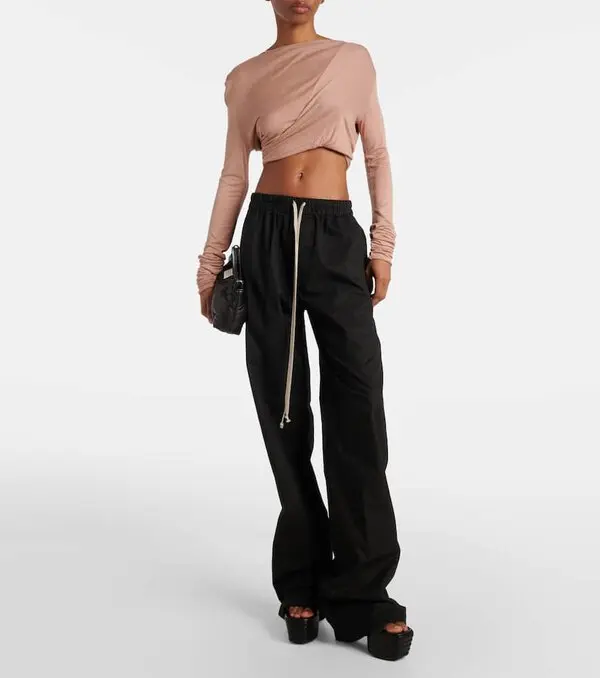 Rick Owens Jade Jersey Crop Top