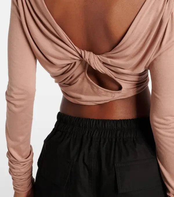 Rick Owens Jade Jersey Crop Top