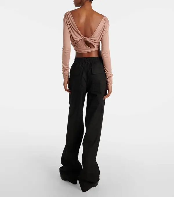 Rick Owens Jade Jersey Crop Top