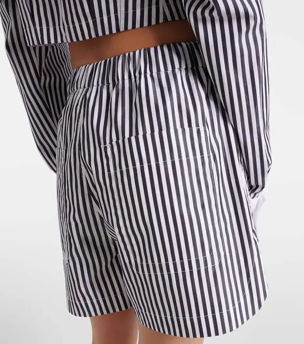 Sportmax Muscari Striped Cotton Shorts