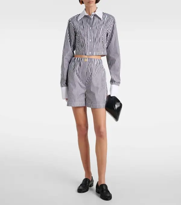 Sportmax Muscari Striped Cotton Shorts