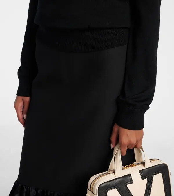 Valentino Garavani Tulle-trimmed Wool Sweater