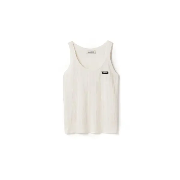 Miu Miu Cashmere And Silk Tank Top