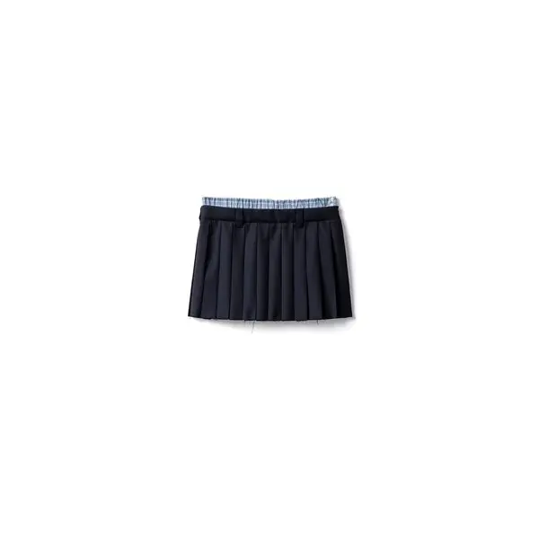 Miu Miu Pleated Batavia Miniskirt