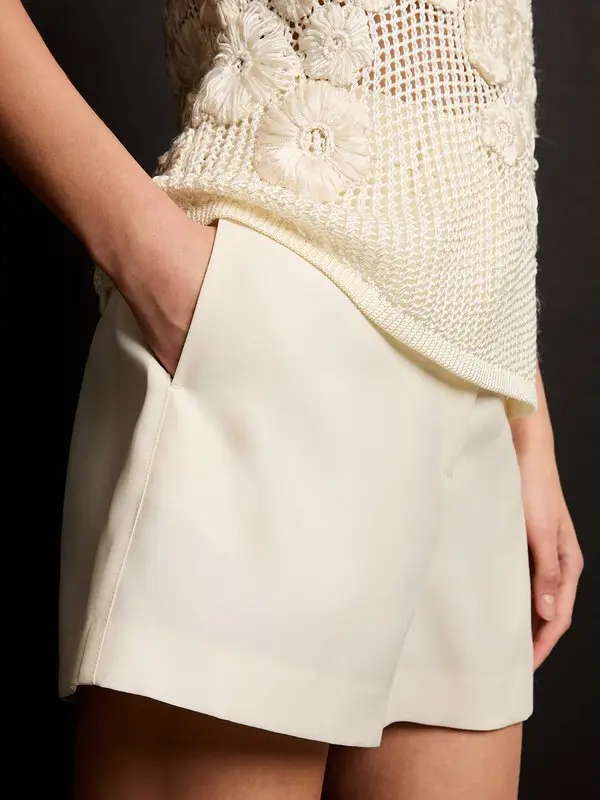 HEIRLOME Tailored Silk-wool Blend Shorts