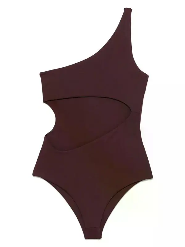 Magda Butrym Cut-out One-shoulder Swimsuit - Brown