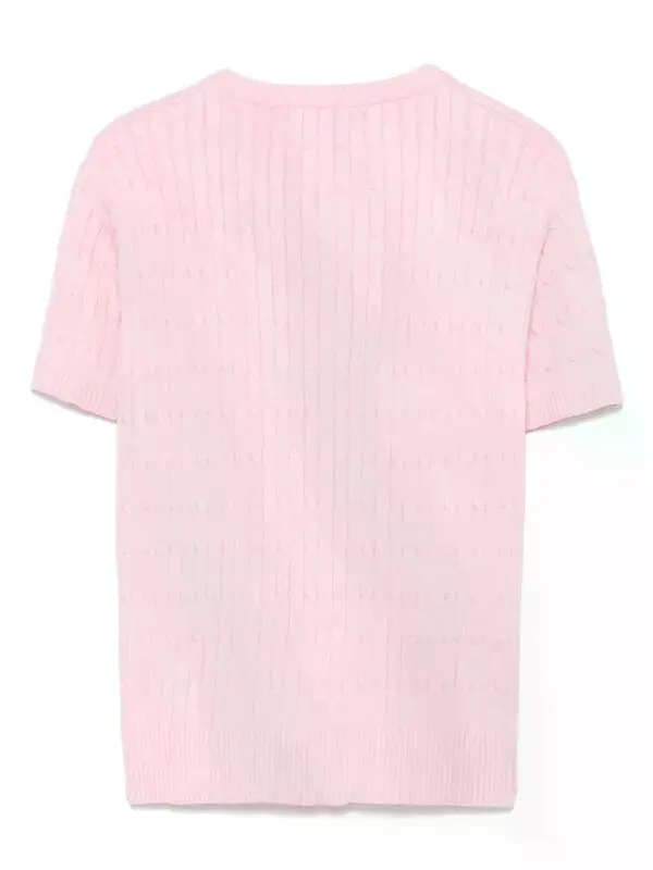 MANUEL RITZ Cotton Short-sleeve Cardigan - Pink