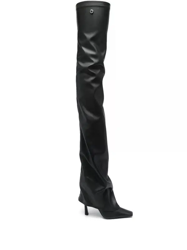 Attico 95mm Robin Over-the-knee Boots - Black