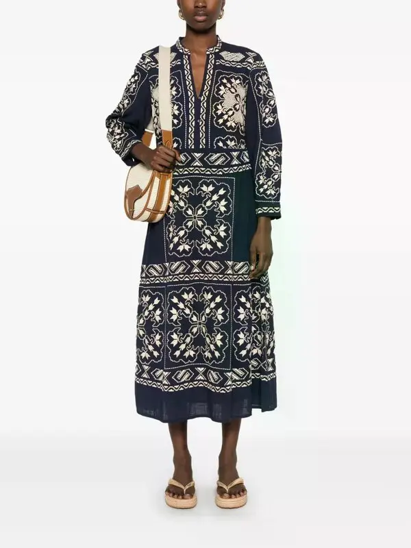 faithfull the brand long sleeve dress Faithfull The Brand Sierra Mini Dress - Cadaques Stripe main image 0