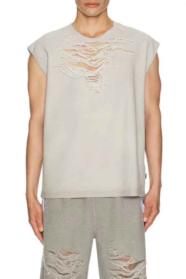DIESEL® Sleeveless Distressed Sweater