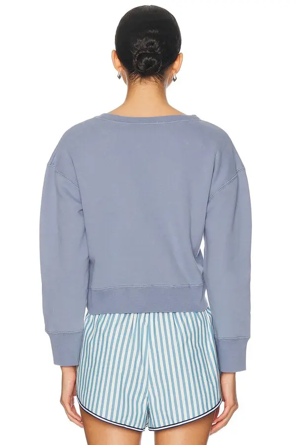 BODE Recreation Crewneck Top - Blue & Grey