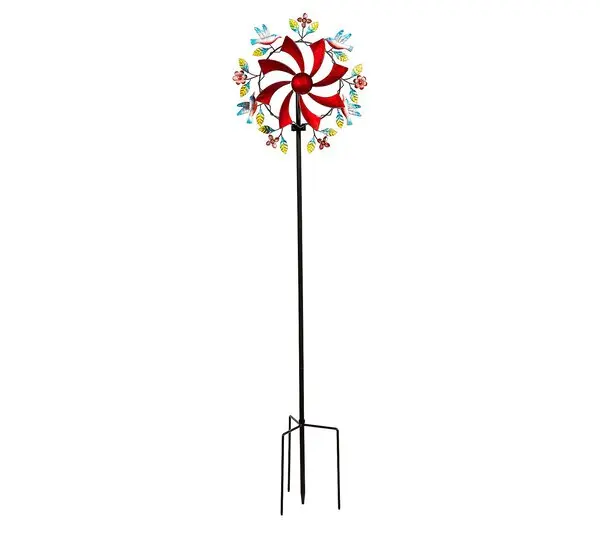PLOW & HEARTH Interchangeable Garden Wind Spinner - One-color