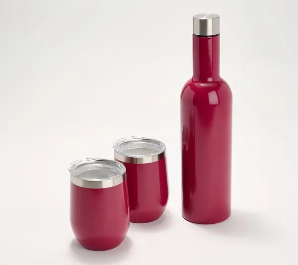 PRIMULA 3 Piece Wine Set 25-oz Growler And 12-oz Tumblers - One-color