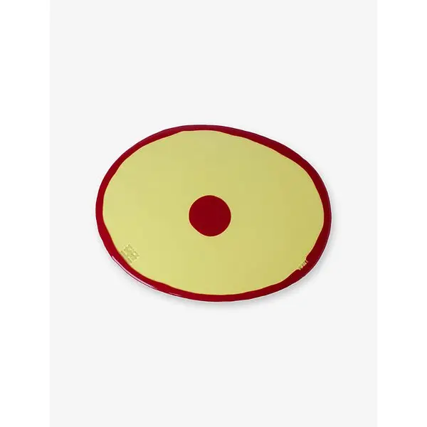 FISH DESIGN BY GAETANO PESCE Table Mates Resin Placemat 50cm - Yellow And Matt Cherry