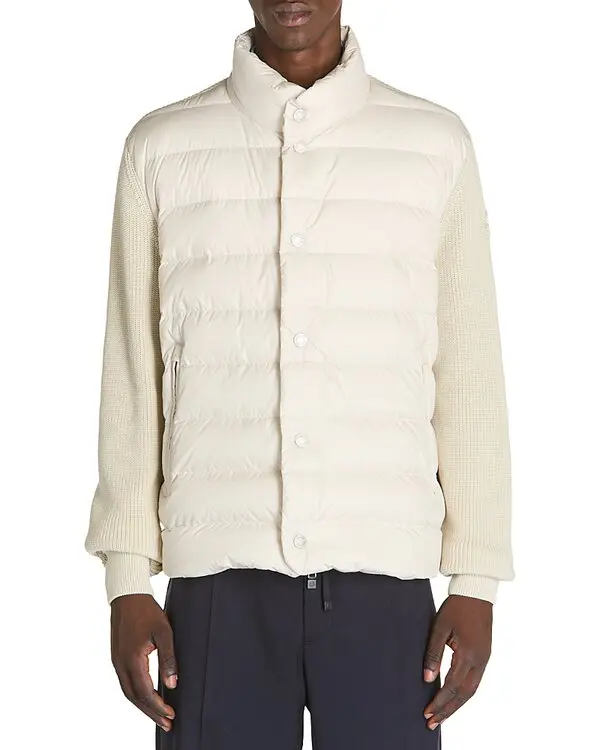 Moncler Quilted Vest Cardigan - Light Beige