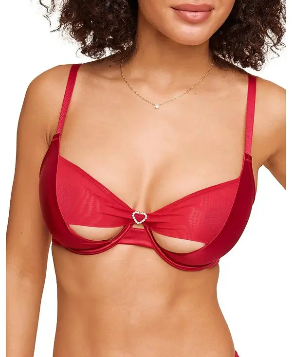 ADORE ME Libi Unlined Demi Bra - Dark Red