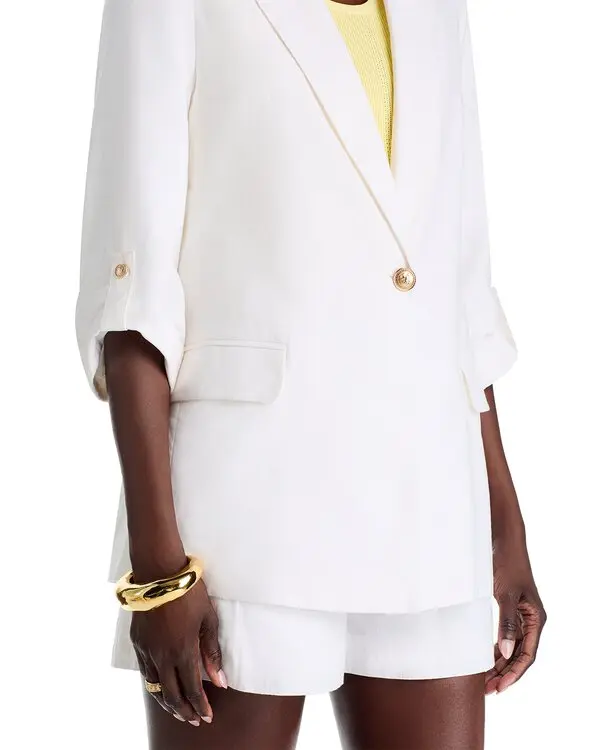 Aqua Slouchy Blazer - White