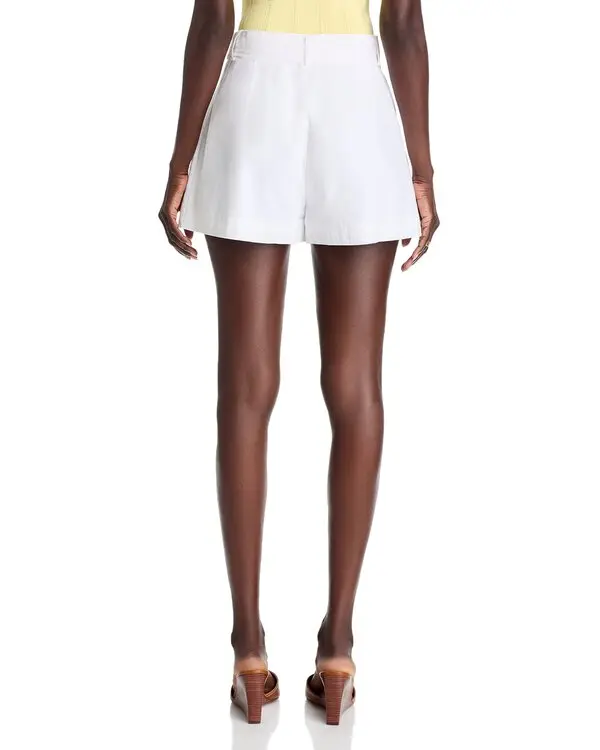 Aqua Belted Shorts - White