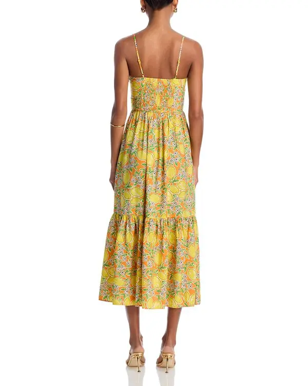 Aqua Tie Front Midi Dress
