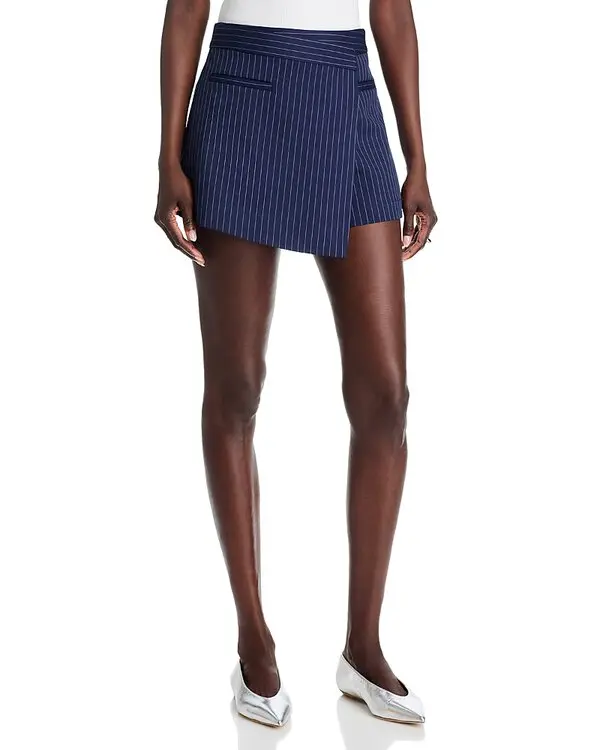 Aqua Pinstriped Skort
