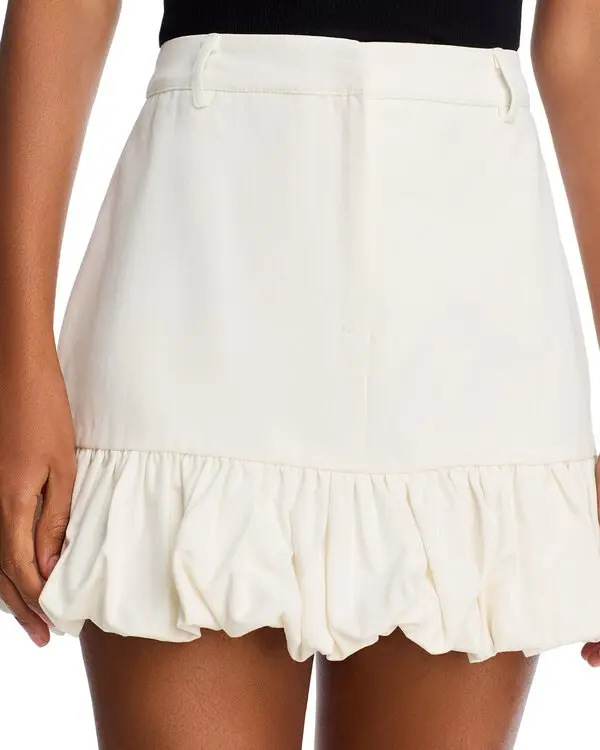 Aqua Bubble Flounce Mini Skirt - Ivory