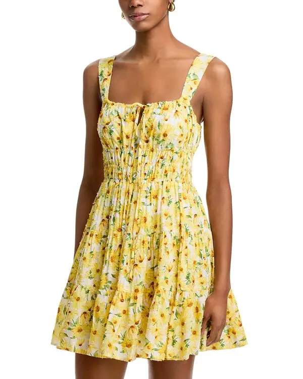 Aqua Cinched Tank Dress