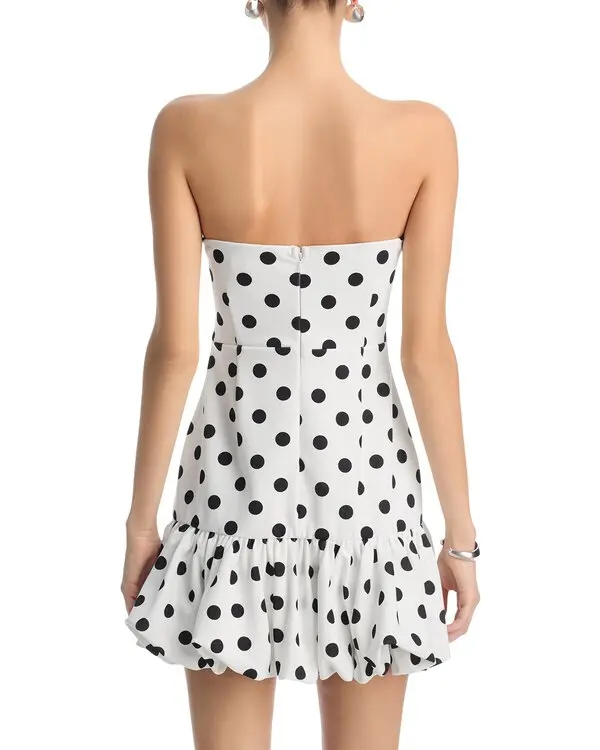 Aqua Polka Dot Bubble Hem Dress
