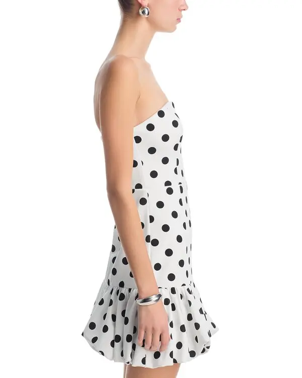 Aqua Polka Dot Bubble Hem Dress