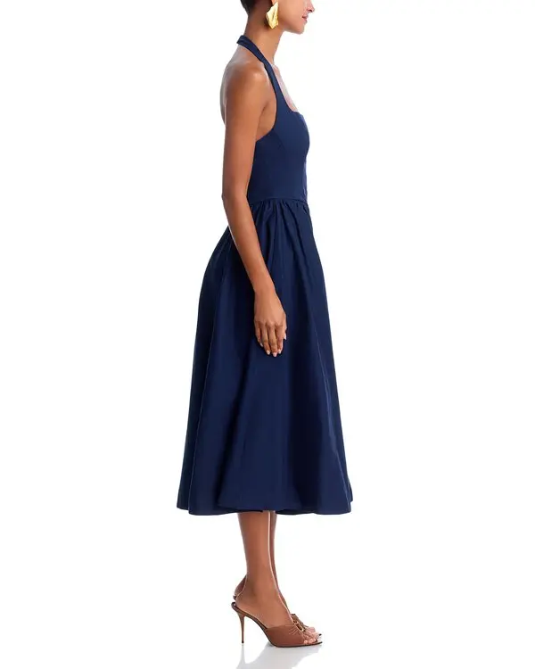Aqua Halter Midi Dress