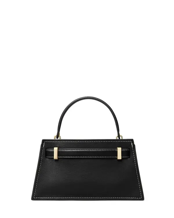 Tory Burch Petite Lee Radziwill Leather Tote - Black