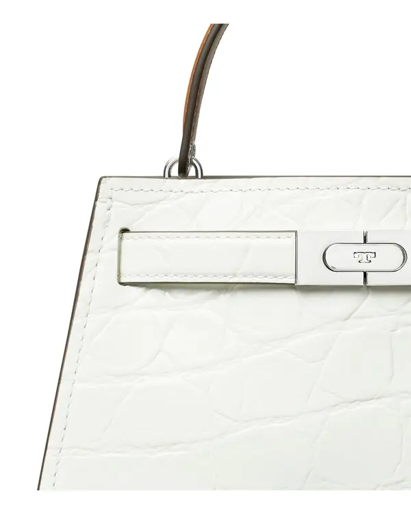 Tory Burch Petite Lee Radziwill Leather Tote - Blanc