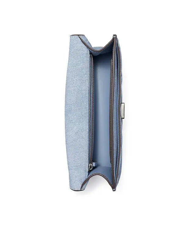 Tory Burch Fleming Print Leather Convertible Crossbody - Denim