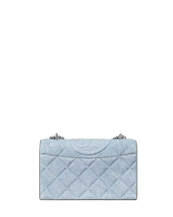 Tory Burch Fleming Print Leather Convertible Crossbody - Denim