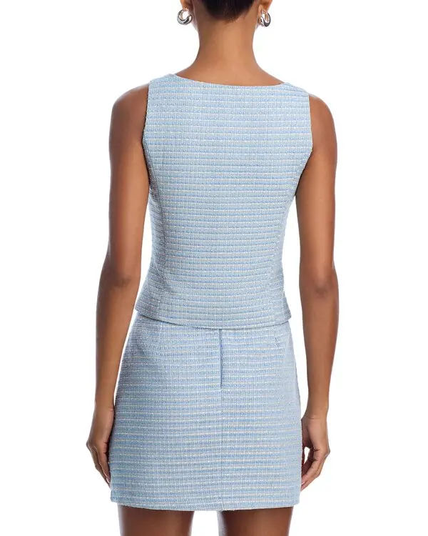 Aqua Tweed Vest